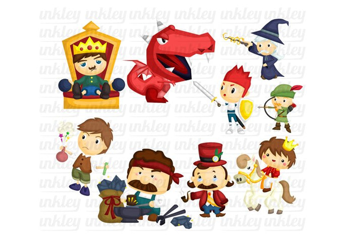 Fantasy World Clipart - Magical Story Clip Art – inkleystudio