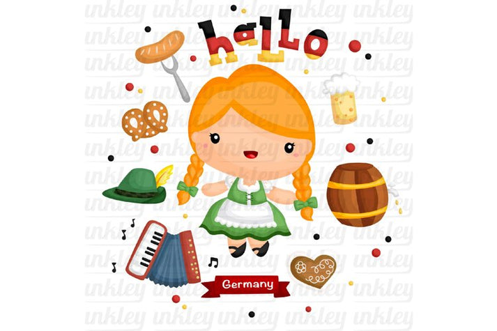 Germany Culture Clipart - Germany Food and Beverage Clip Art – inkleystudio
