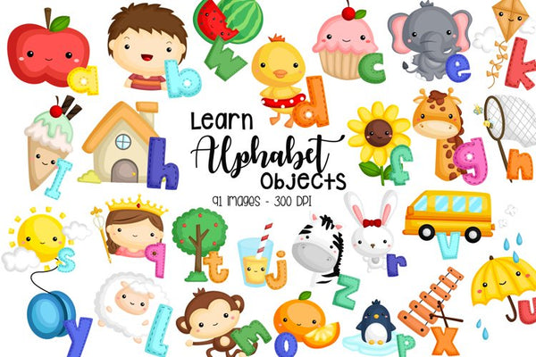 Alphabet Clipart - A to Z Clip Art – inkleystudio