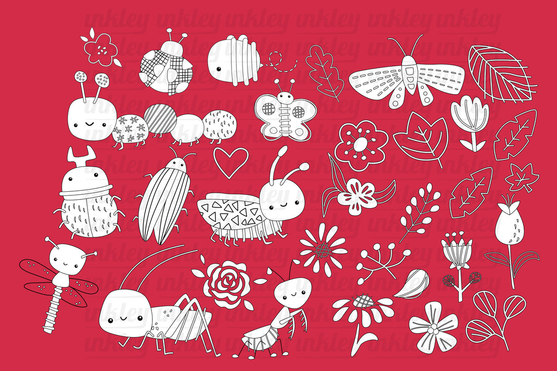 Baby Bug Clipart - Cute Bugs Types Clip Art Coloring – inkleystudio