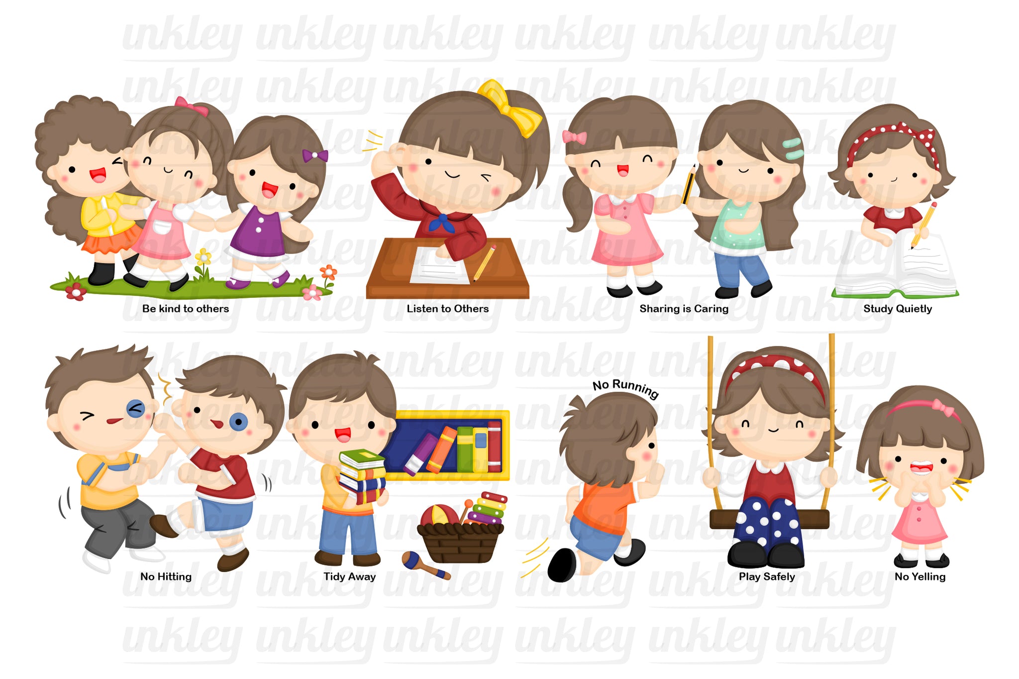 Good Behavior Clipart - Etiquette Clip Art – inkleystudio