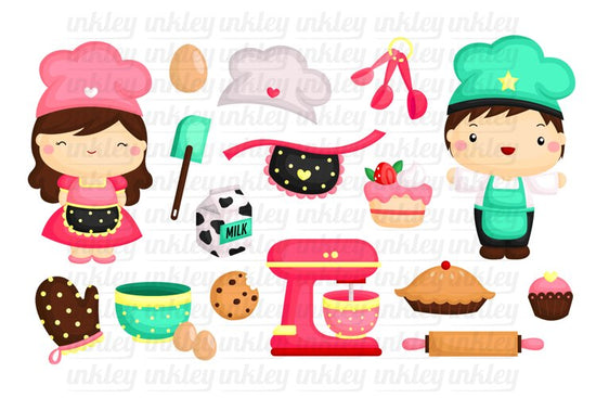 Bakery Studio Clipart - Cookie and Sweets Clip Art – inkleystudio