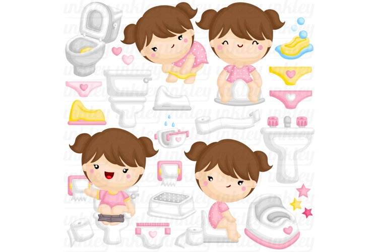 Potty Training Clipart - Kids Growing Up Clip Art – inkleystudio