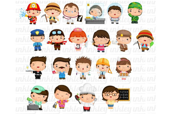Job and Occupation Clipart - Cute Job Clip Art – inkleystudio