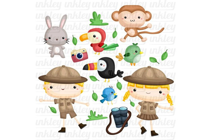 Zookeeper Clipart - Zoo Animal Clip Art – inkleystudio