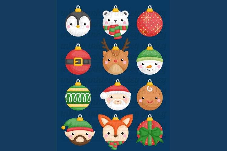 Christmas Decoration Clipart - Christmas Ball Clip Art – inkleystudio