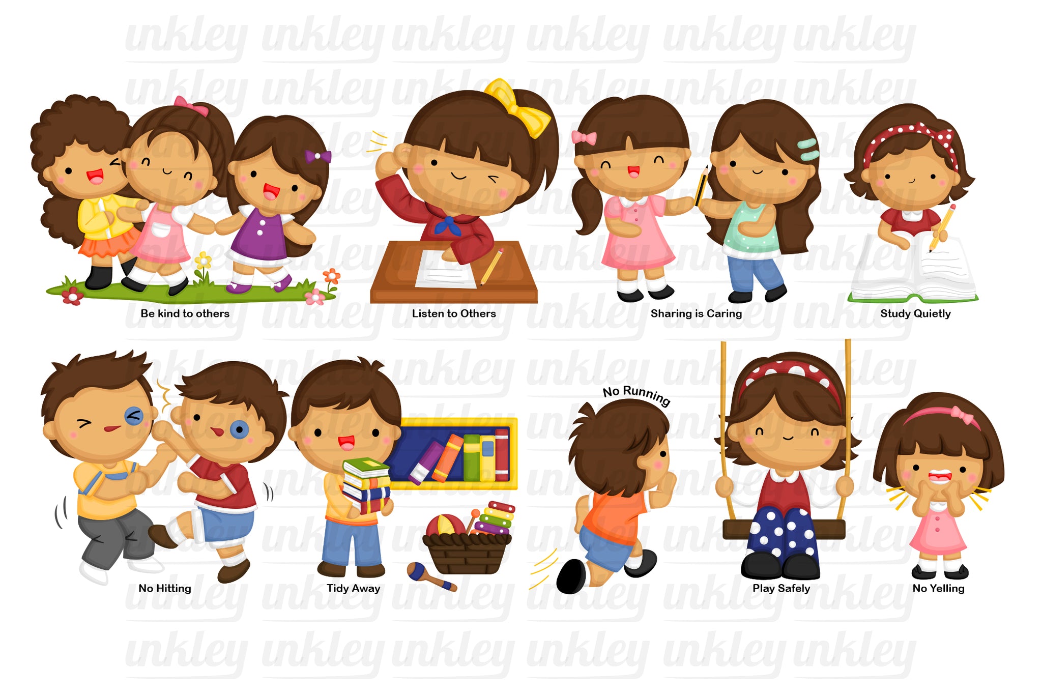 Good Behavior Clipart - Etiquette Clip Art – inkleystudio