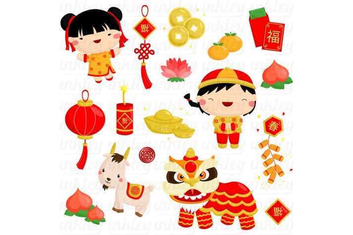 Chinese New Year Clipart - Chinese Tradition Clip Art – inkleystudio